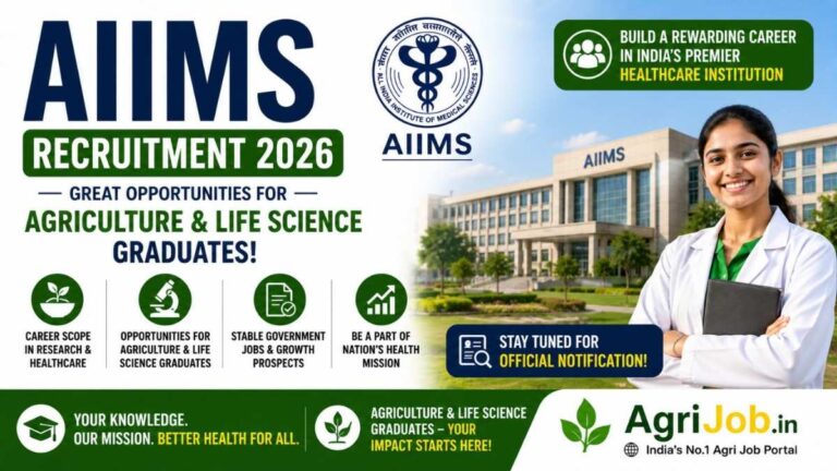AIIMS Recruitment 2026 | Career Scope For Agriculture Students
